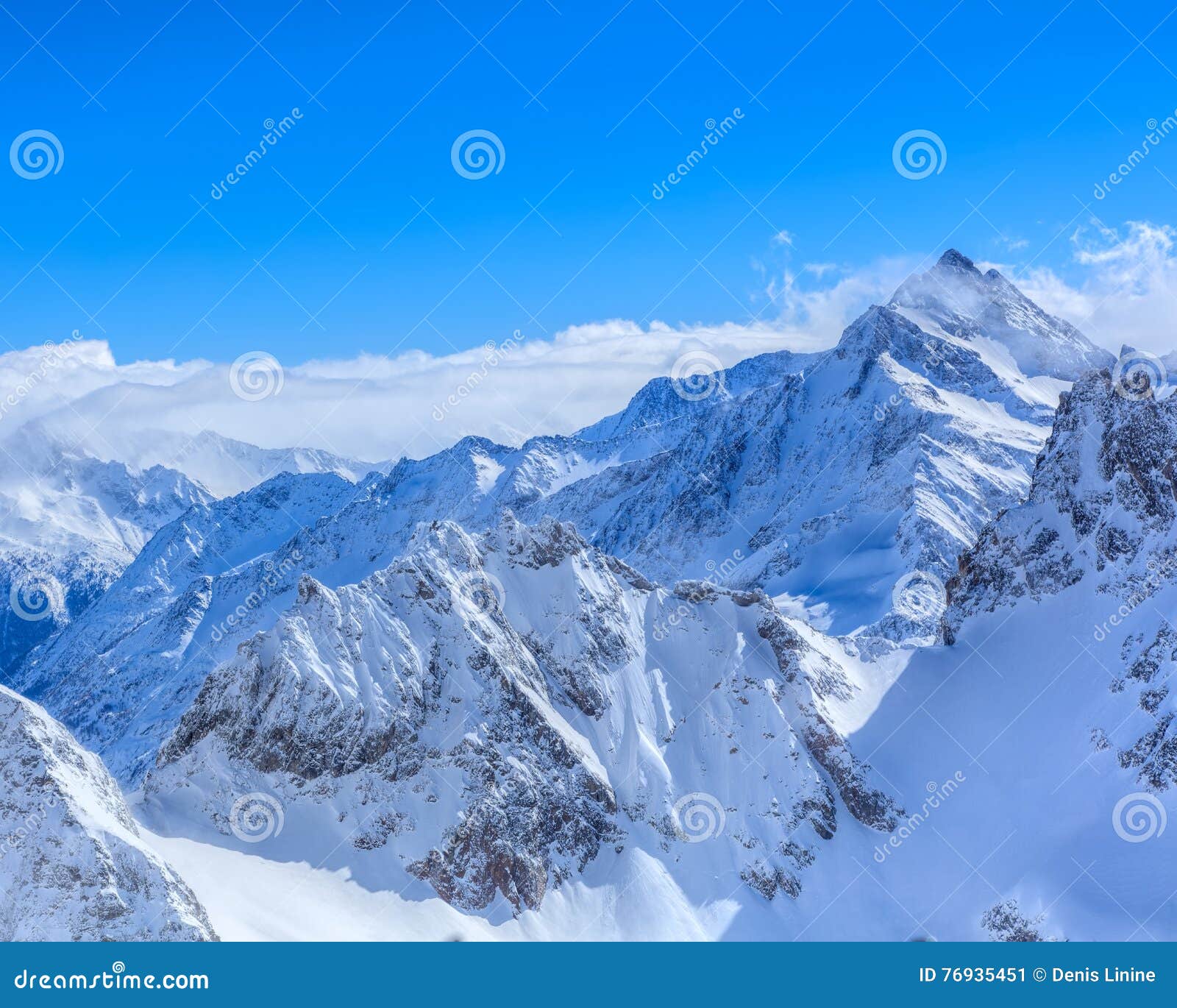 Alps, View from the Top of Mt. Titlis in Switzerland Stock Image ...
