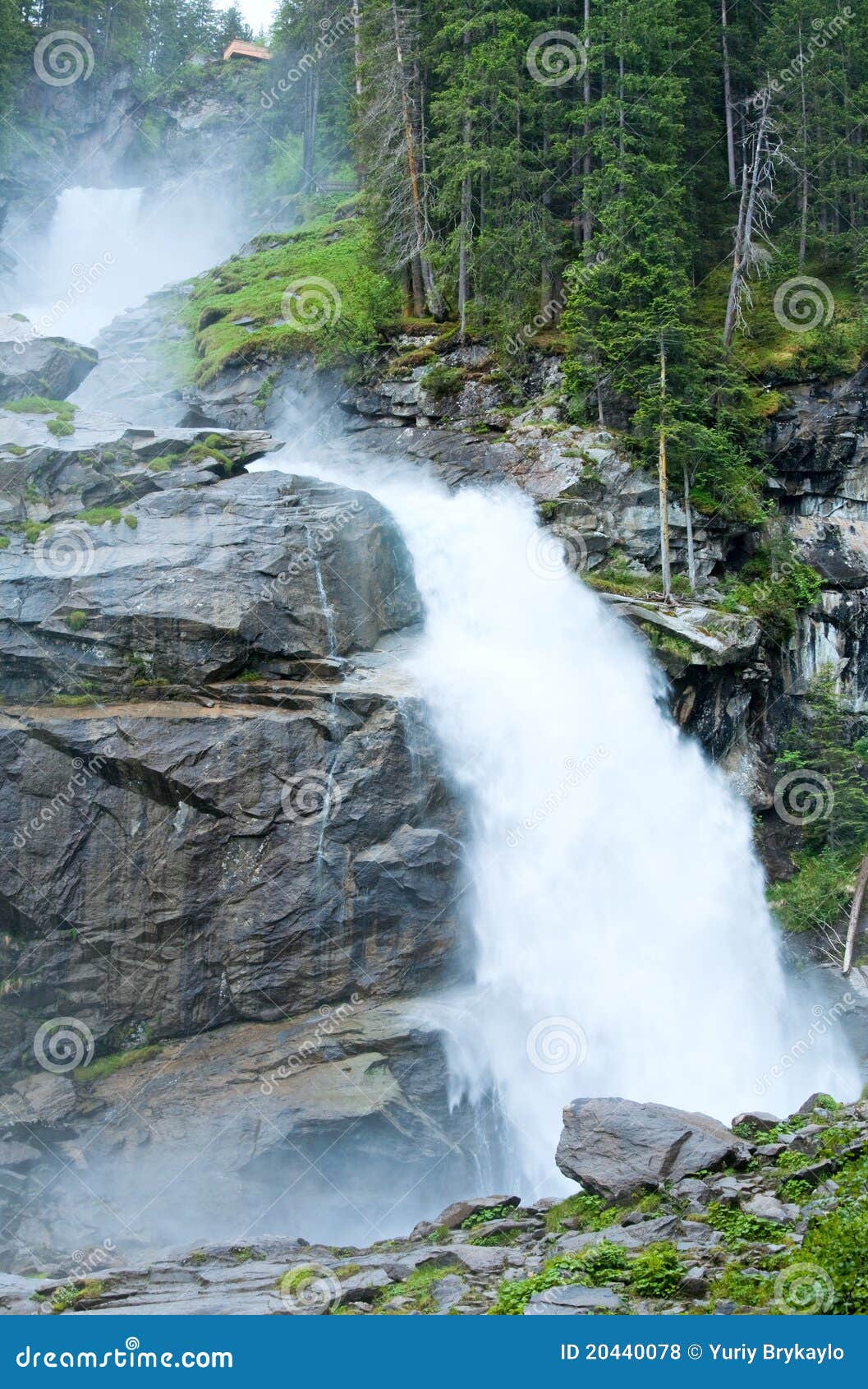 Alps waterfall summer view stock photo. Image of scene - 20440078