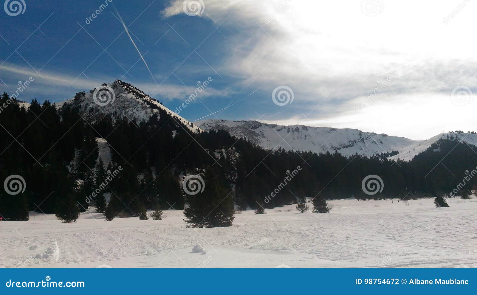 The Alps stock photo. Image of white, trees, mountains - 98754672