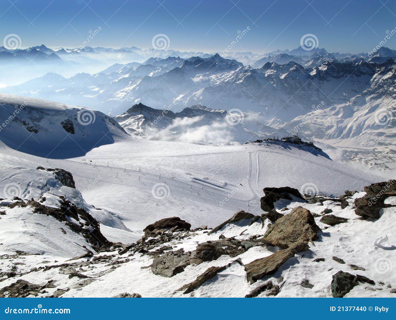 Alps in the winter stock photo. Image of global, cervinia - 21377440