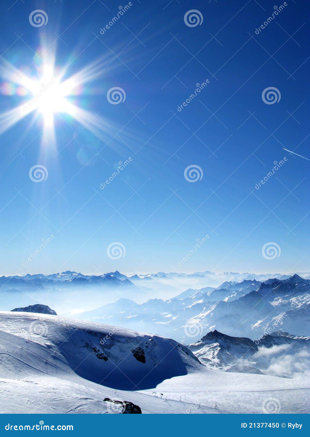 Alps in the winter stock photo. Image of climate, kleinmatterhorn ...
