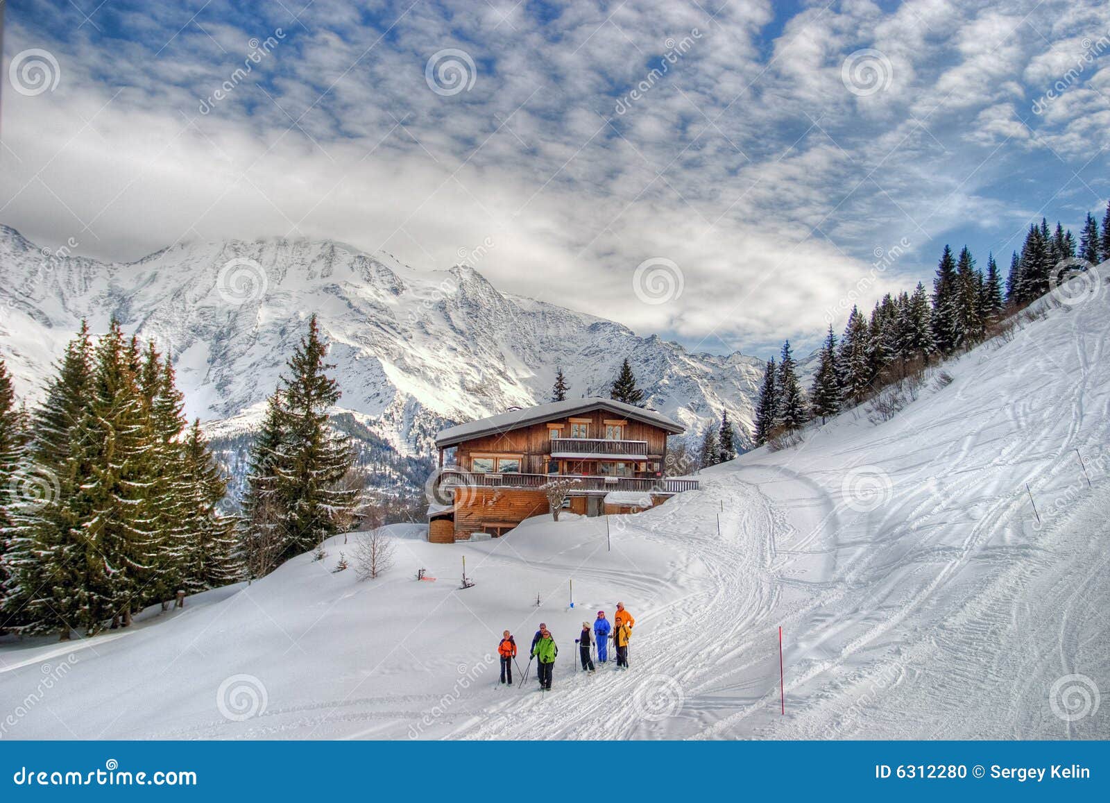 Alps winter landscape stock photo. Image of quiet, beauty - 6312280