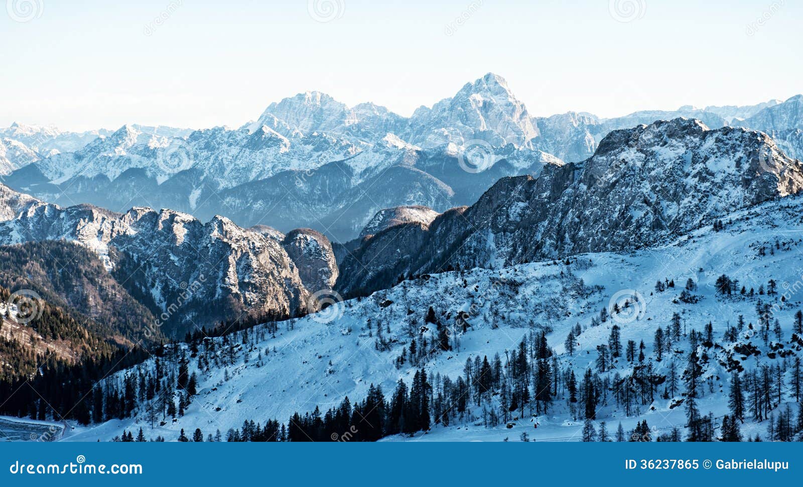 Alps in winter stock image. Image of scene, european - 36237865