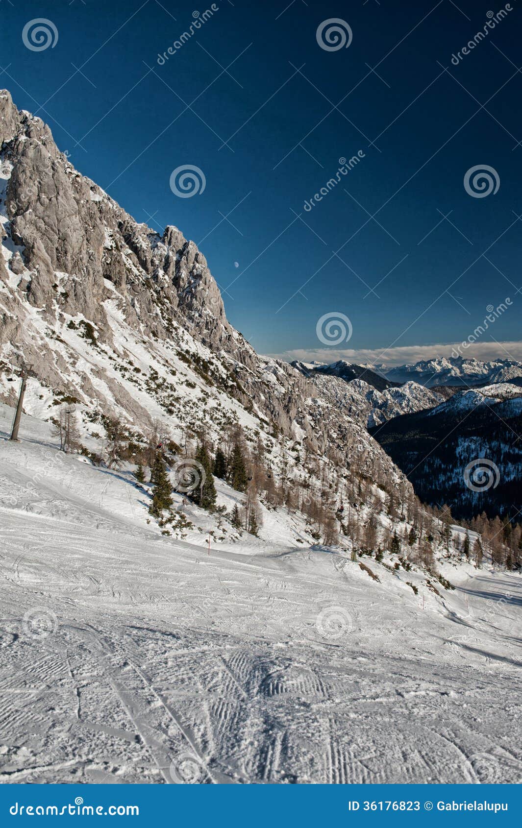 Alps in winter stock image. Image of austria, landscape - 36176823