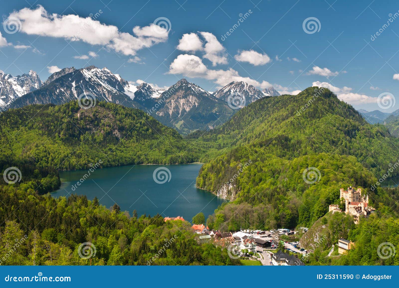 Alpsee Lake and Hohenschwangau Castle Stock Photo - Image of historic ...