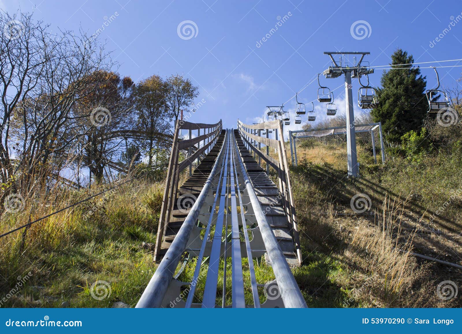 Alpyland, Mottarone stock photo. Image of rollercoaster - 53970290
