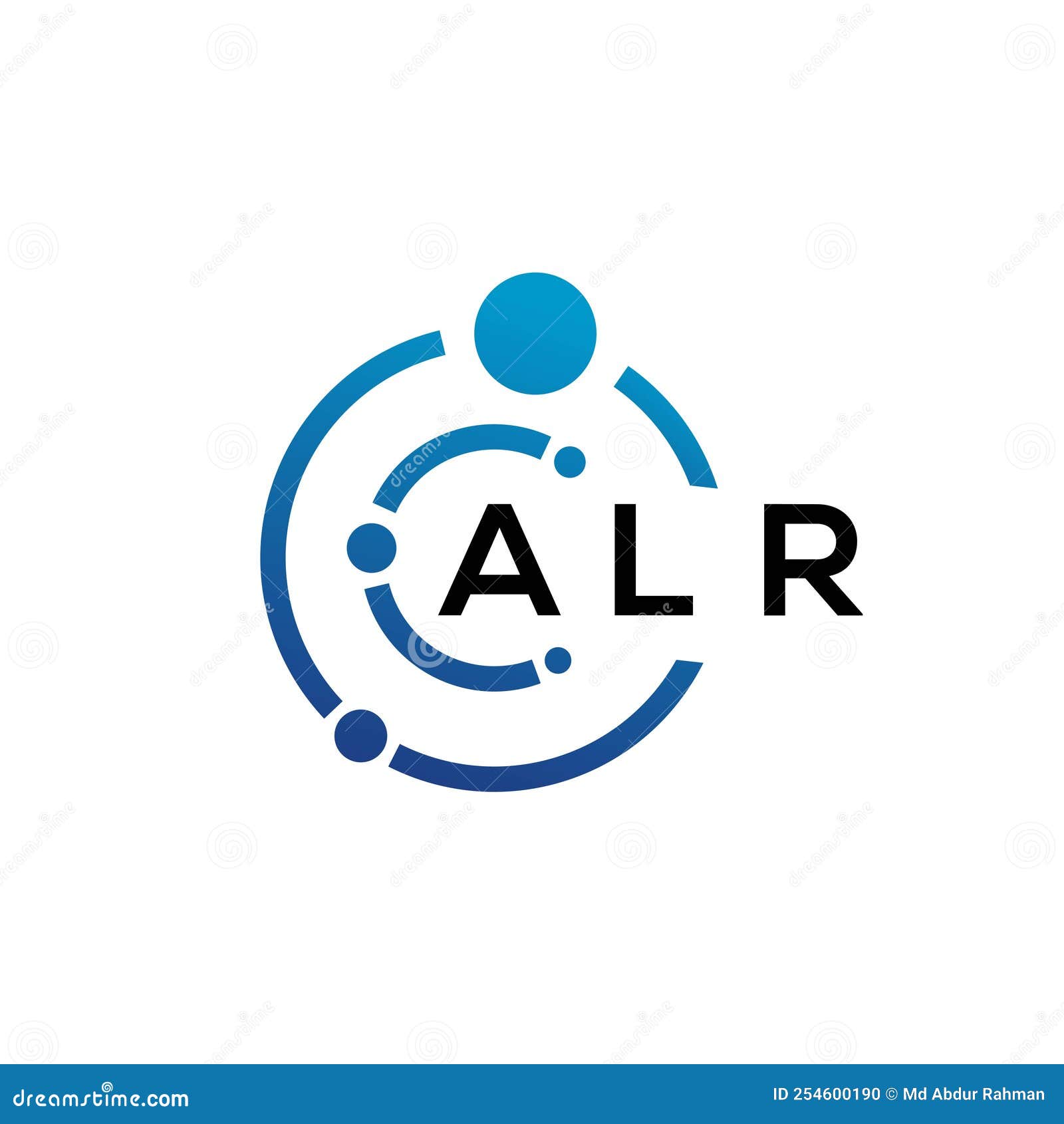 ALR Letter Logo Design on Black Background. ALR Creative Initials ...