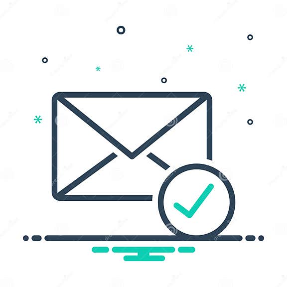 Mix Icon for Already, Email and Selected Stock Vector - Illustration of ...