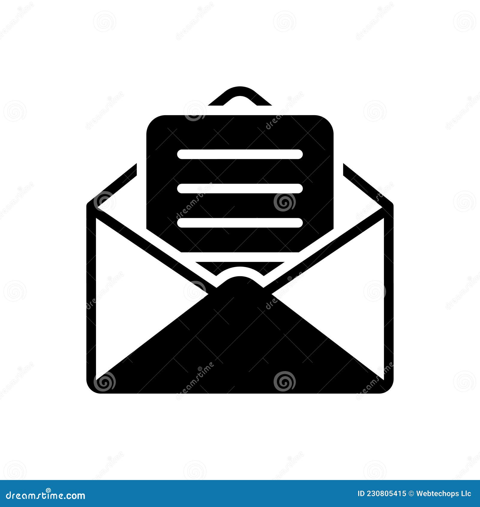 Black Solid Icon for Already, Beforehand and Letter Stock Vector ...