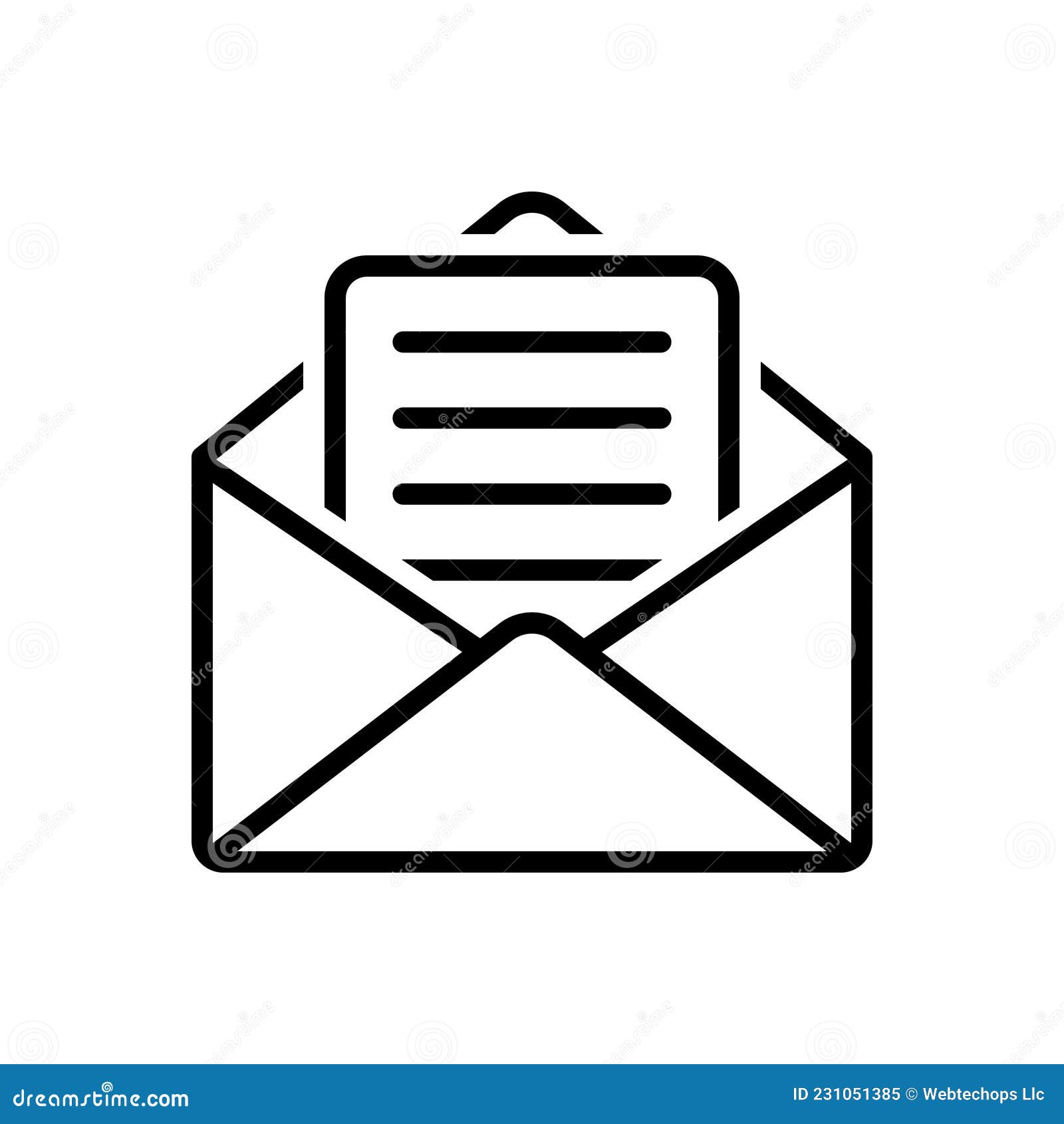 Black Line Icon for Already, Beforehand and Letter Stock Vector ...