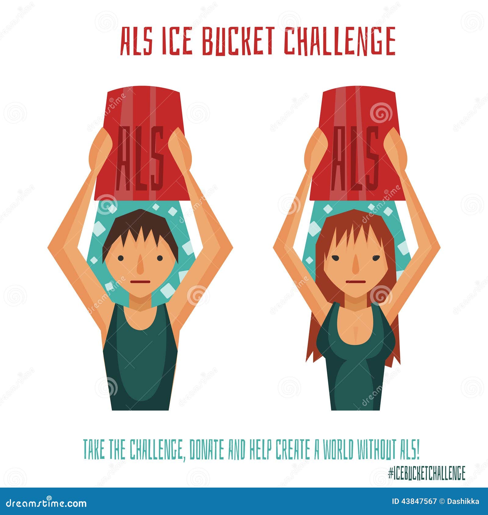 ALS Ice Bucket Challenge Royalty-Free Cartoon | CartoonDealer.com #43847567