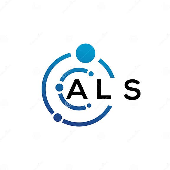 ALS Letter Logo Design on Black Background. ALS Creative Initials ...