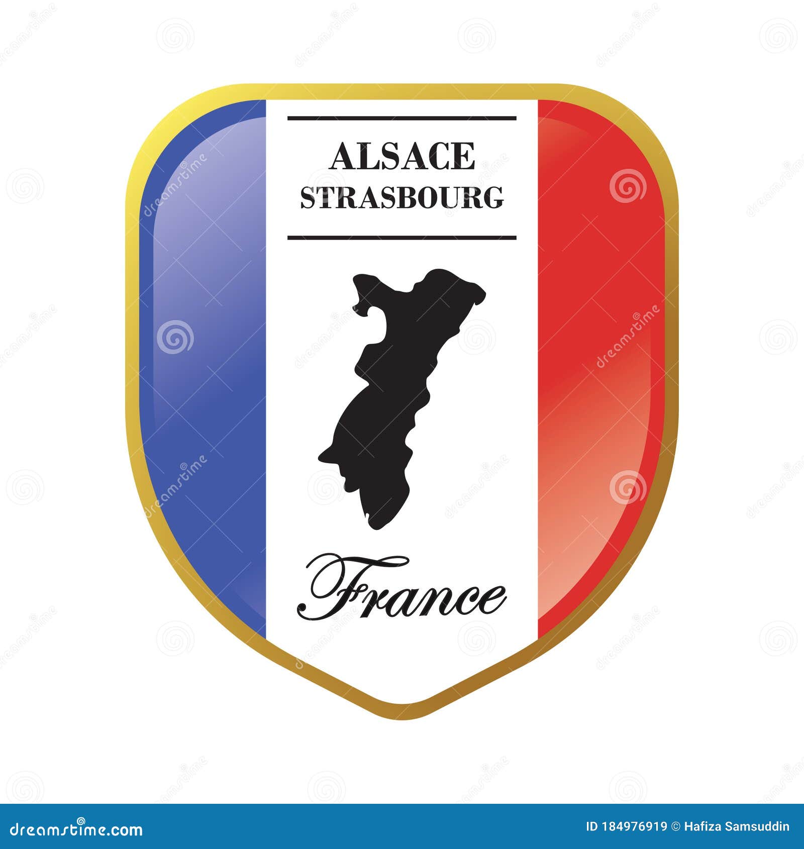 Alsace Map Label. Vector Illustration Decorative Design Stock ...