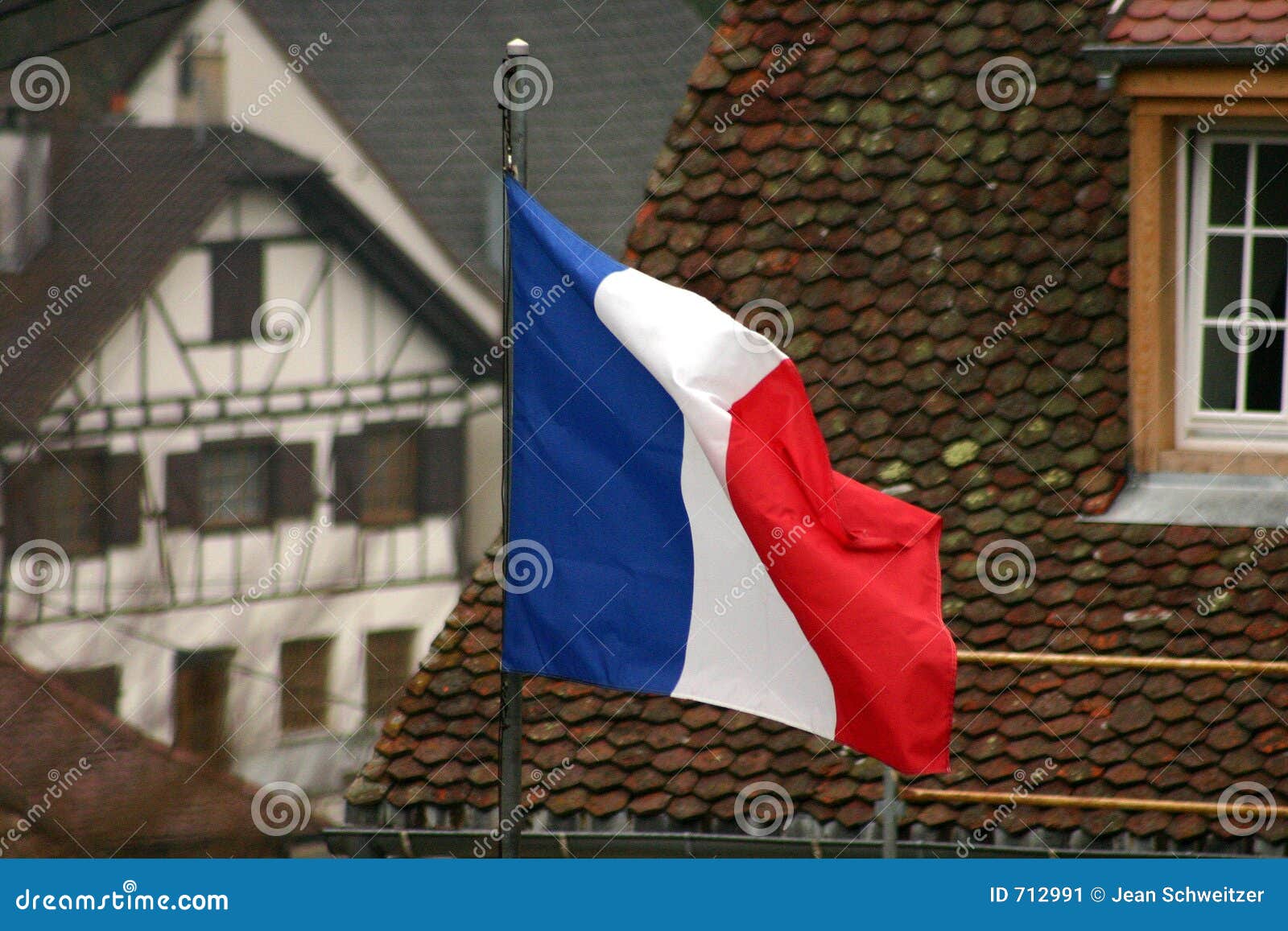 Alsacian village stock image. Image of estate, timbered - 712991