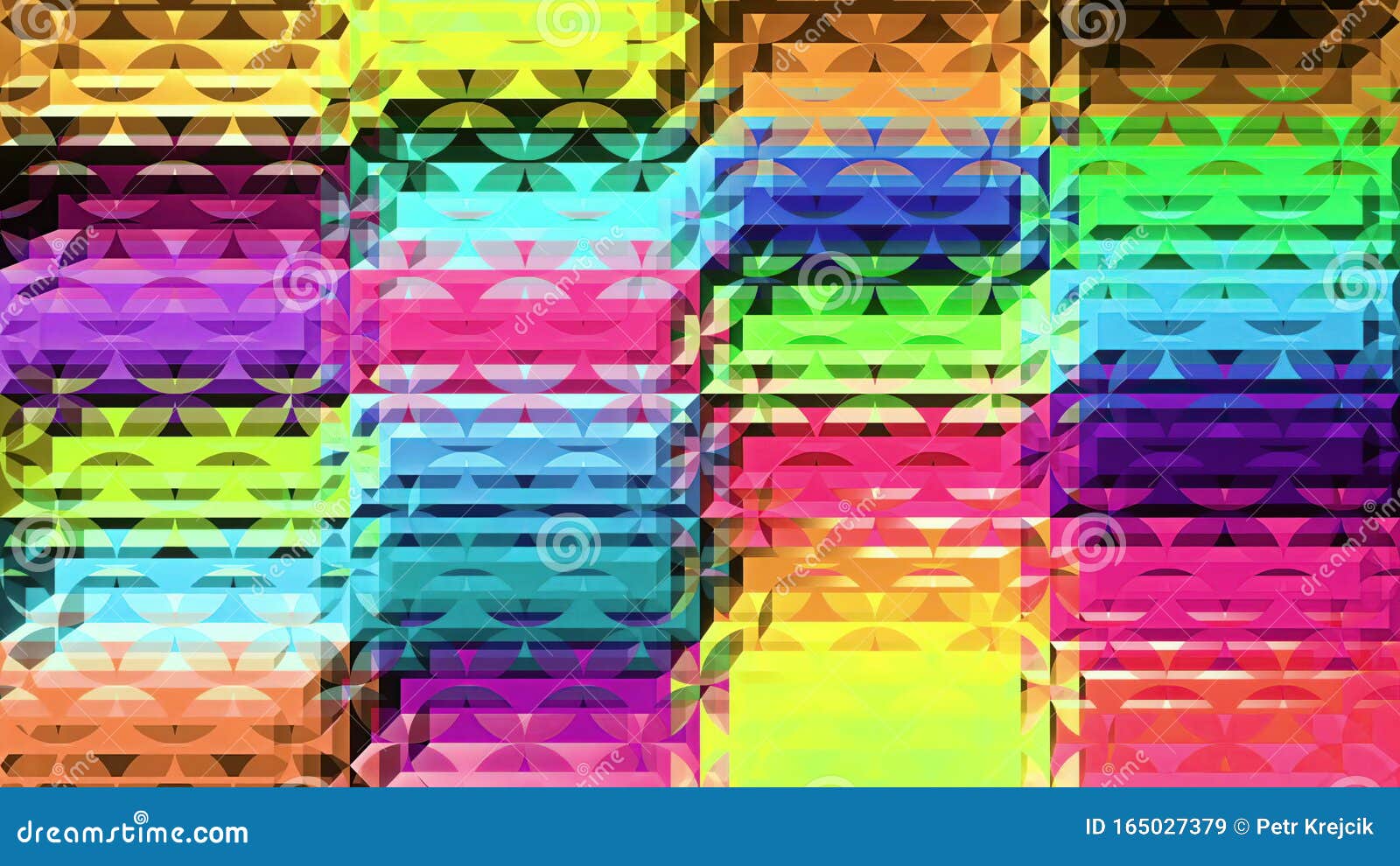 Abstract Colorful Ractangular and Circular Retro Background ...