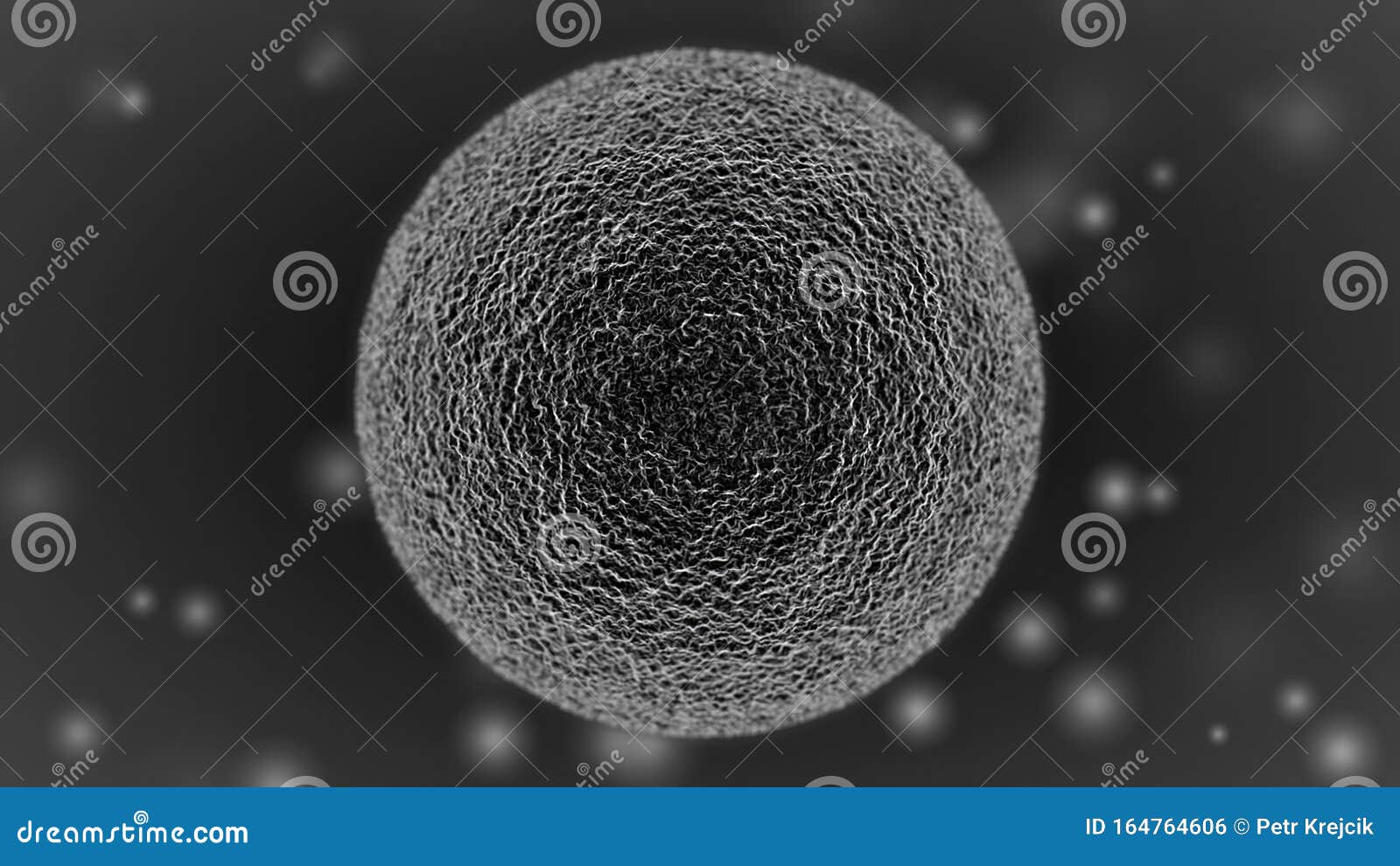 Greyscale Microscopic Dust Particle with Depth of Field Effect - 3D ...