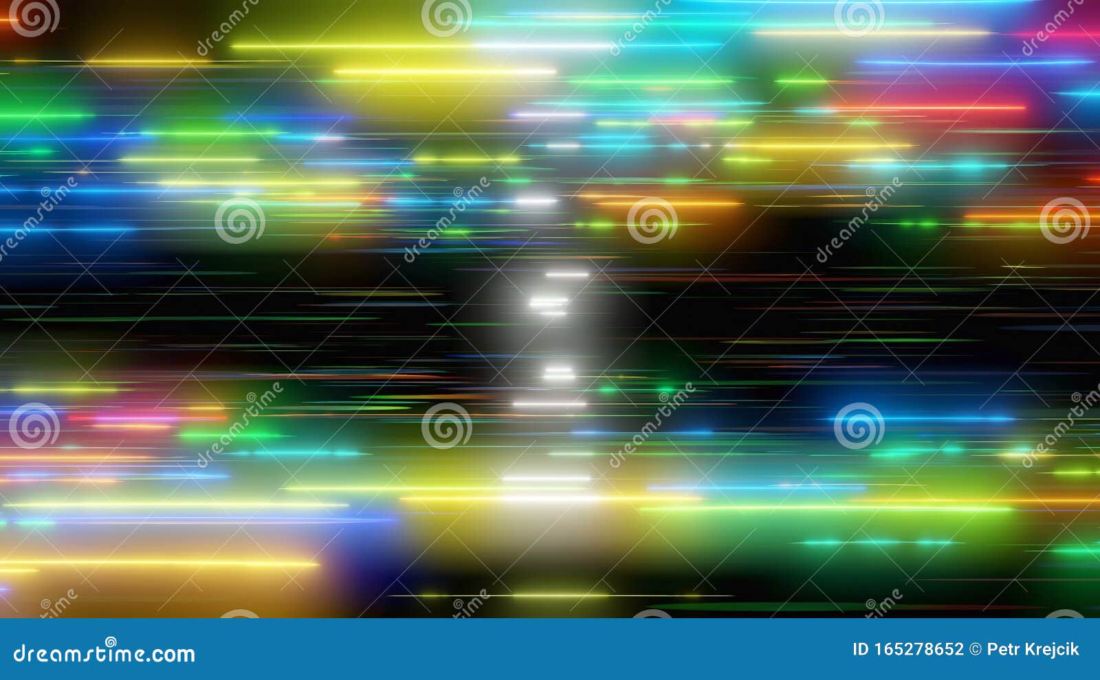 Colored Glossy Lines in Motion - Side View, 3D Rendering Stock ...