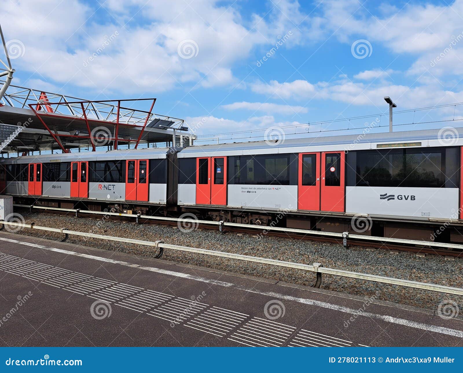 Alstom Metropolis Metro Car Type M5 of the GVB in Amsterdam Editorial ...