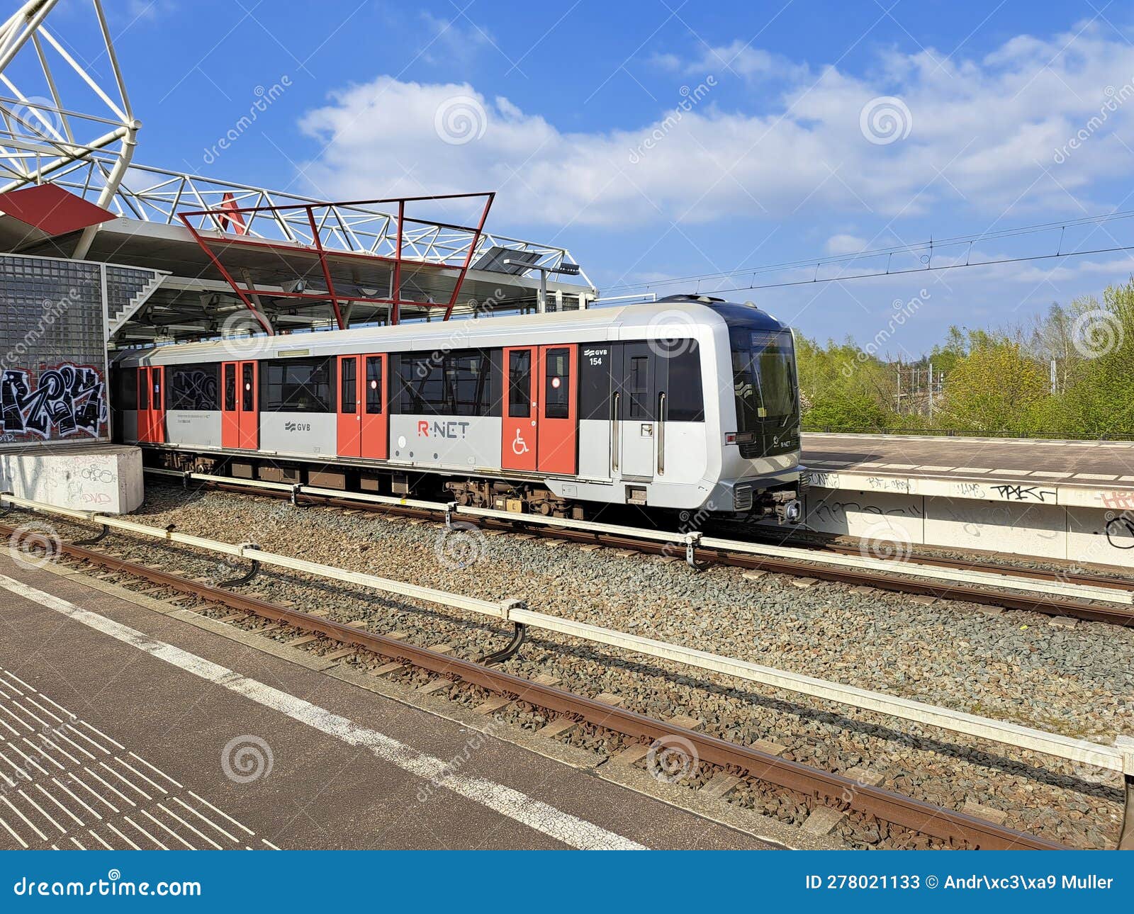 Alstom Metropolis Metro Car Type M5 of the GVB in Amsterdam Editorial ...