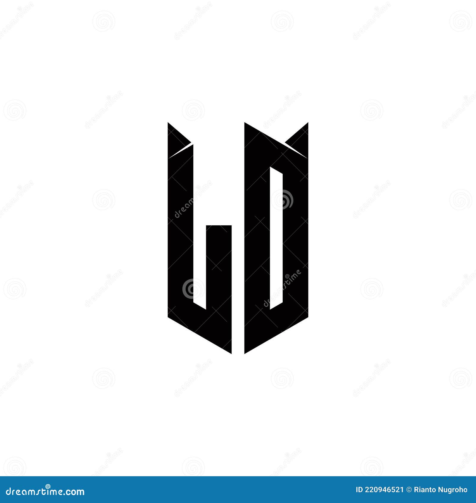 Alt Logo Monogramm Mit Schild Form Designs Schablone Vektor Abbildung ...