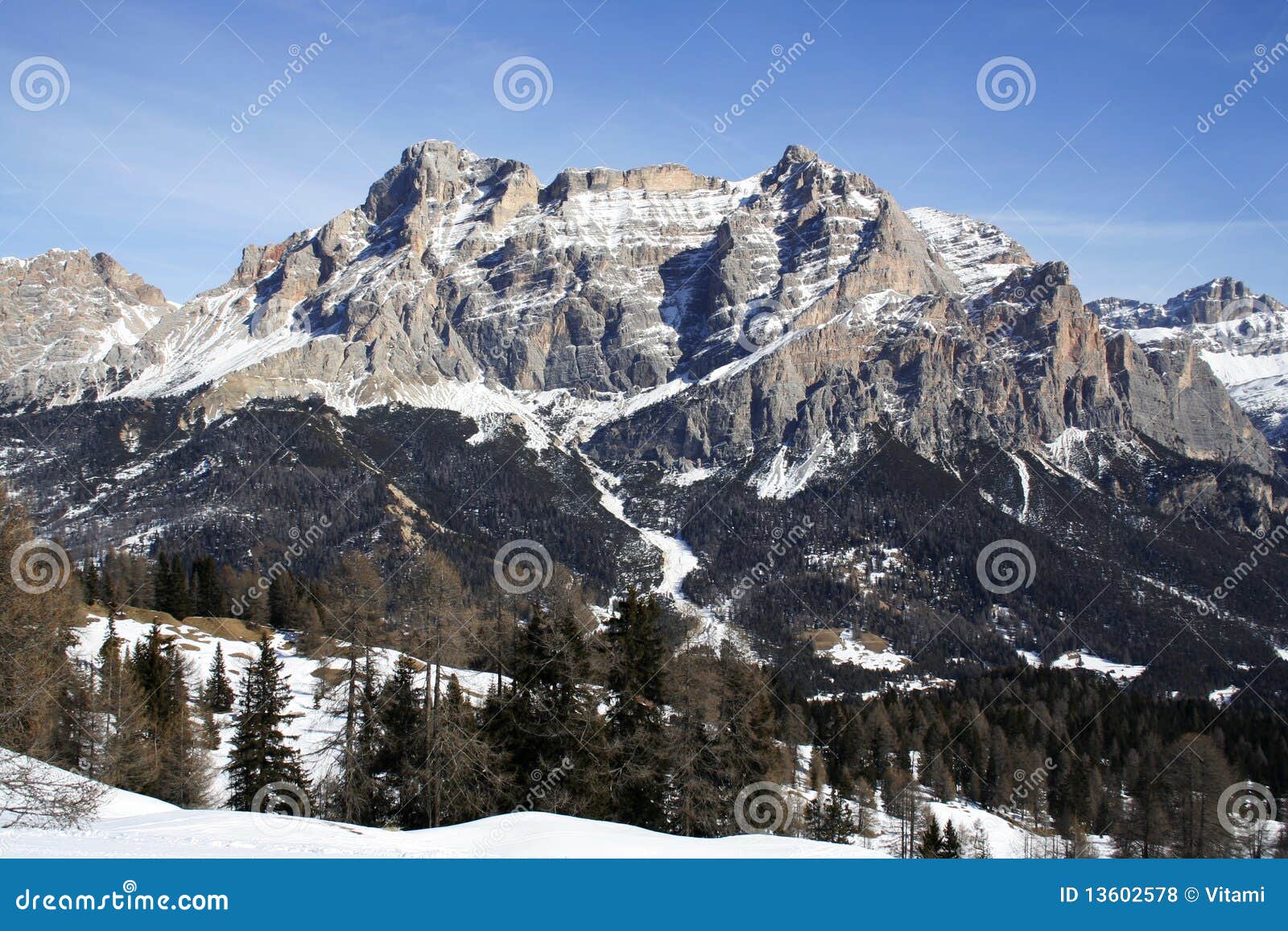 Alta Badia, Italy stock photo. Image of areal, snow, super - 13602578