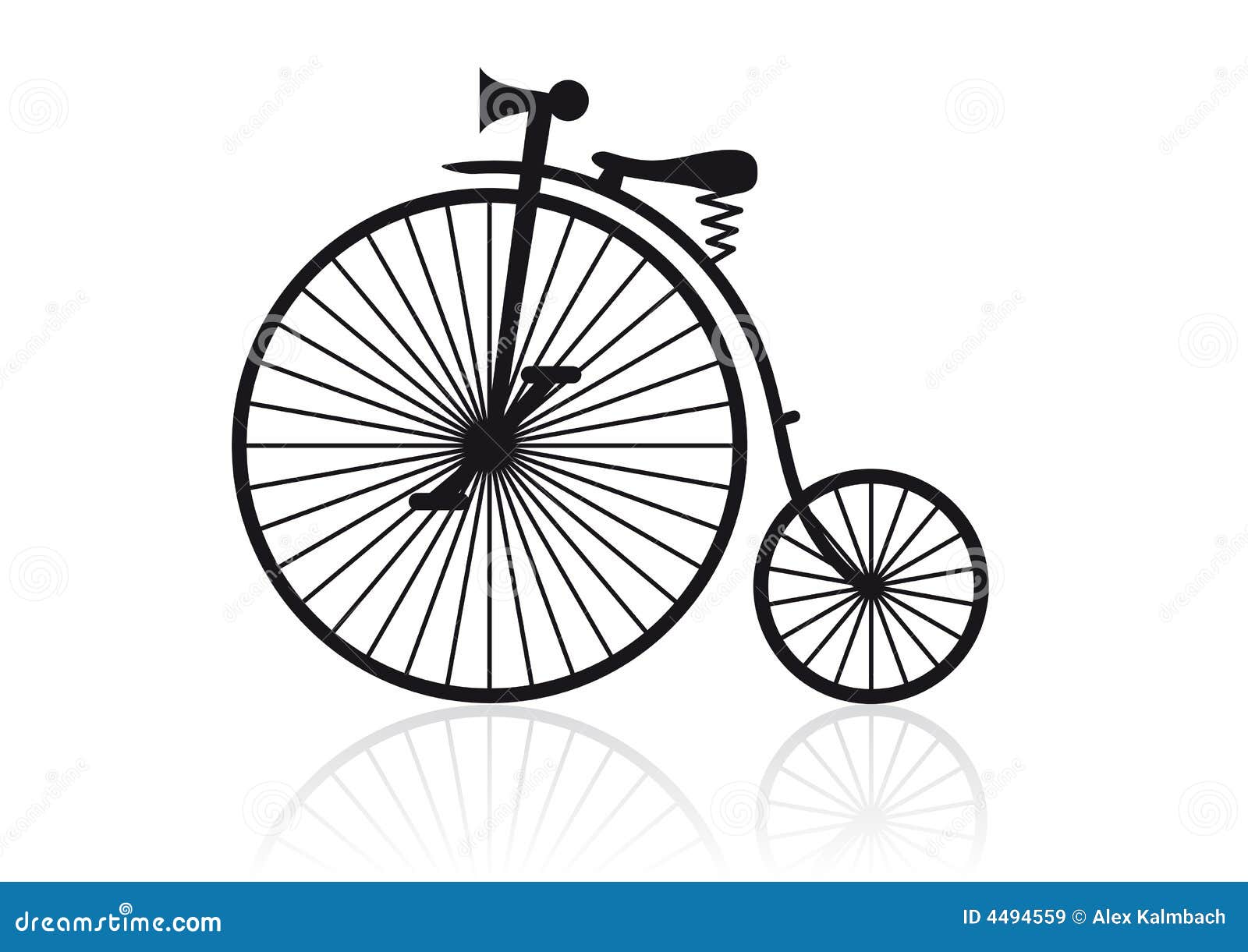 Alta bicicleta de la rueda ilustración del vector. Ilustración de alto ...