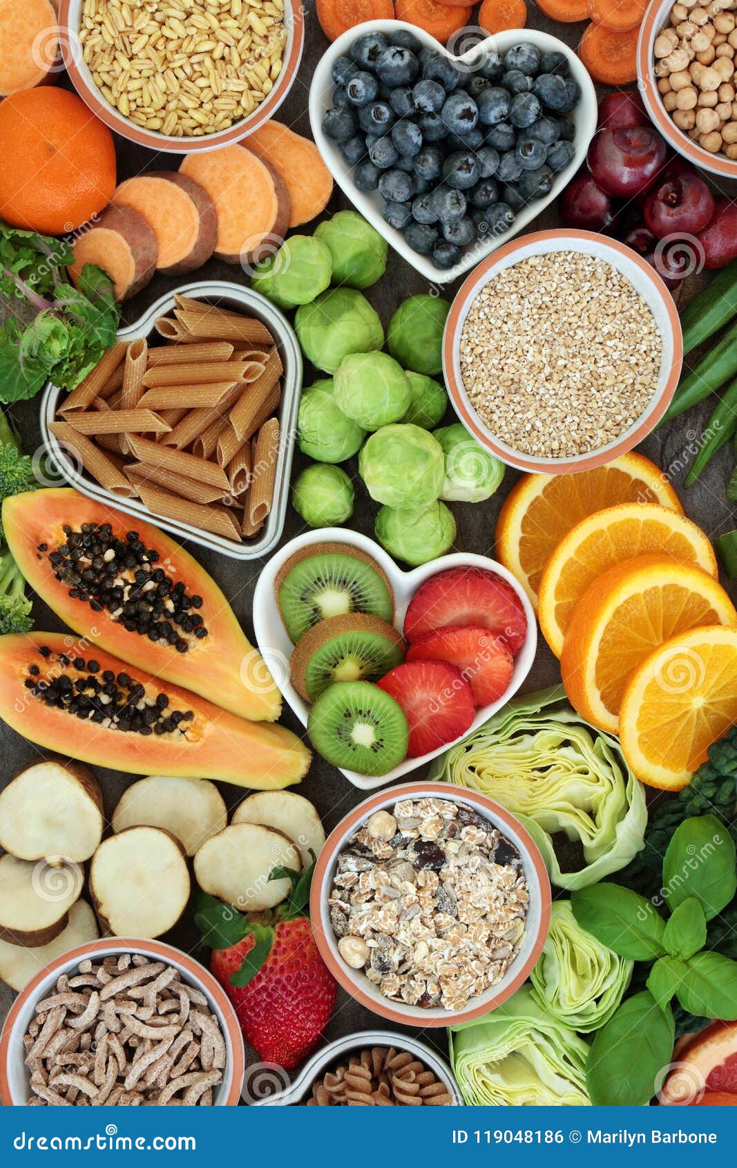 Alta Comida Sana De La Fibra Foto de archivo - Imagen de ingrediente ...