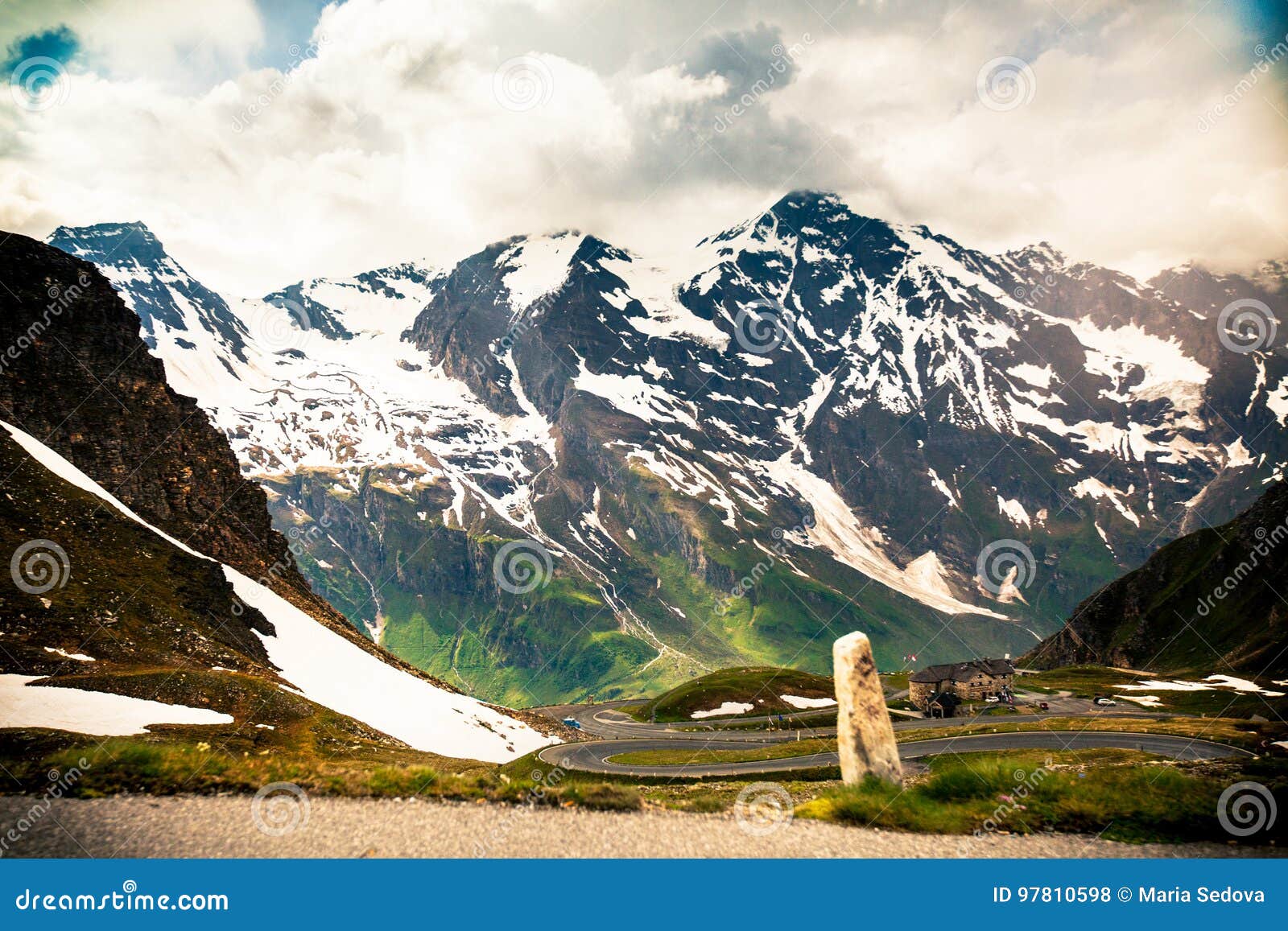Alta Strada Alpina Di Grossglockner Fotografia Stock - Immagine di ...