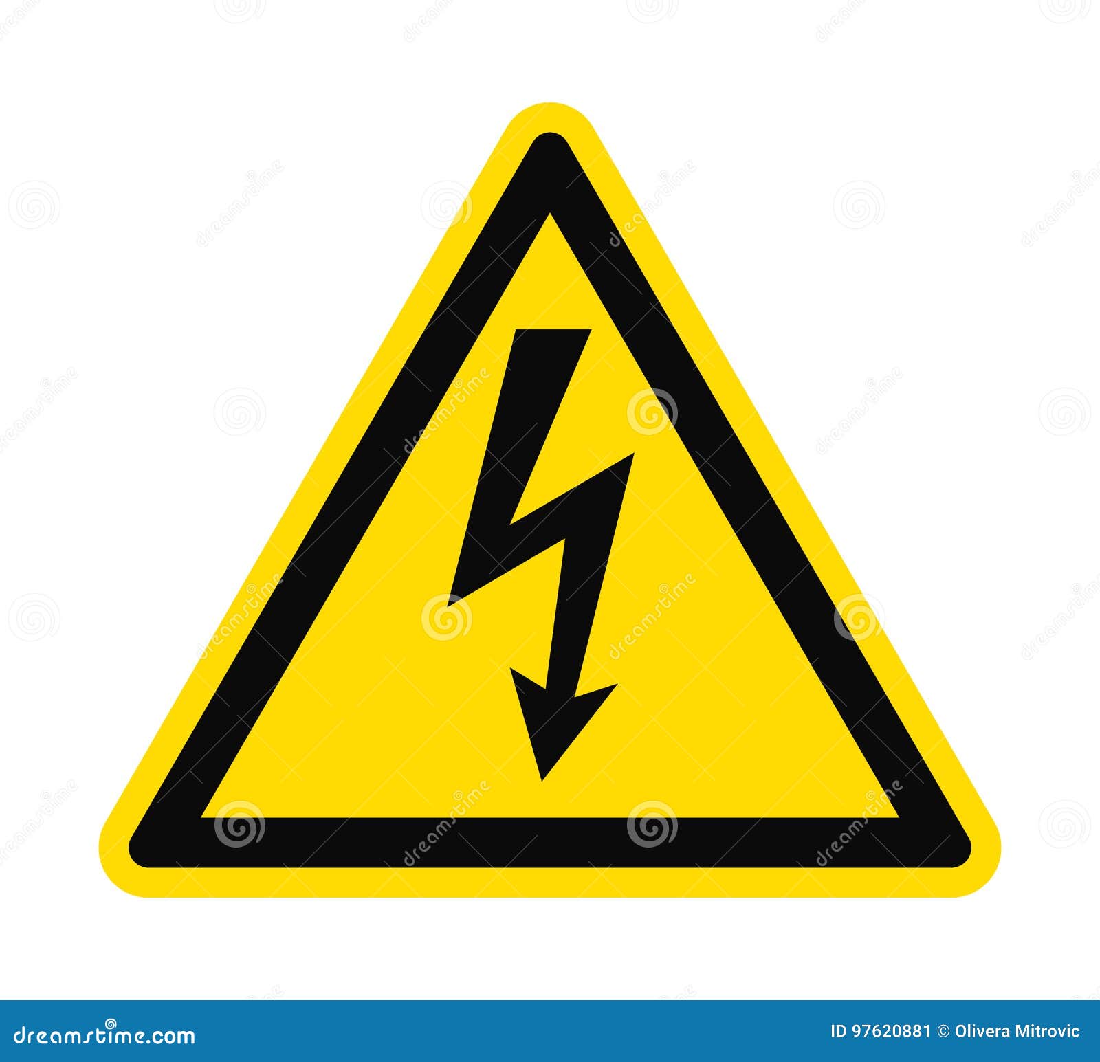 Alta Tensão Lisa Do Perigo Do ícone Ilustração do Vetor - Ilustração de ...