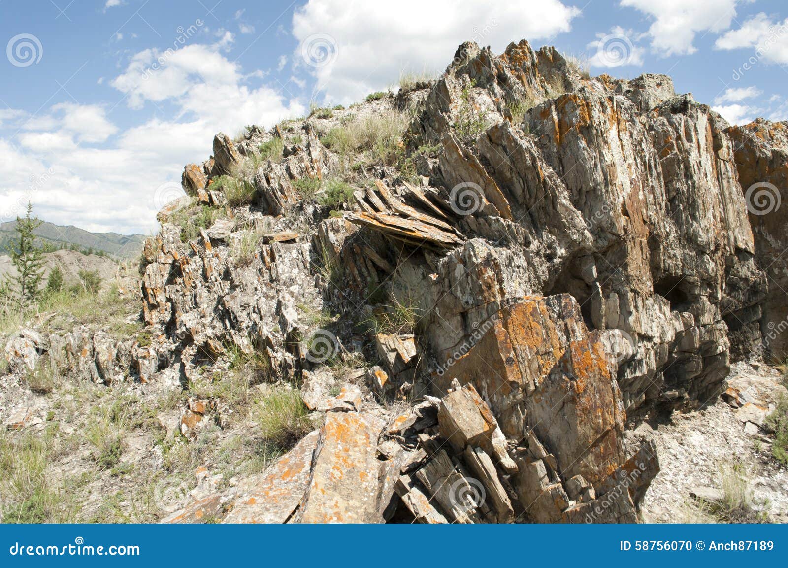 Altai mountains and steppe stock photo. Image of stone - 58756070