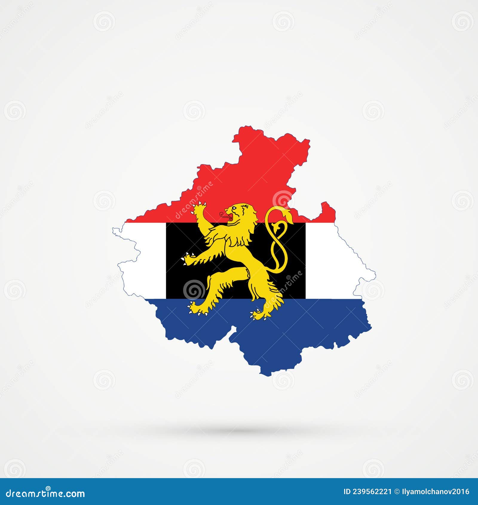 Altai Republic Map in Benelux Union Flag Colors, Editable Vector Stock ...