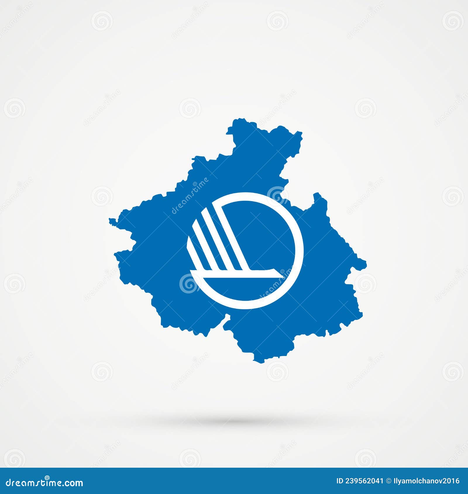 Altai Republic Map in Nordic Council Flag Colors, Editable Vector Stock ...