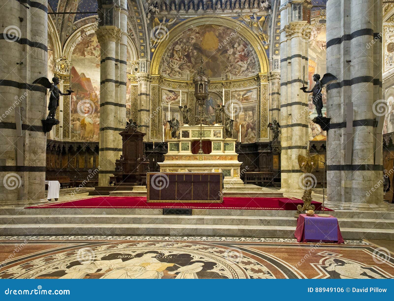 Altar Alto De Siena Cathedral Foto Editorial - Imagem de dedicado ...