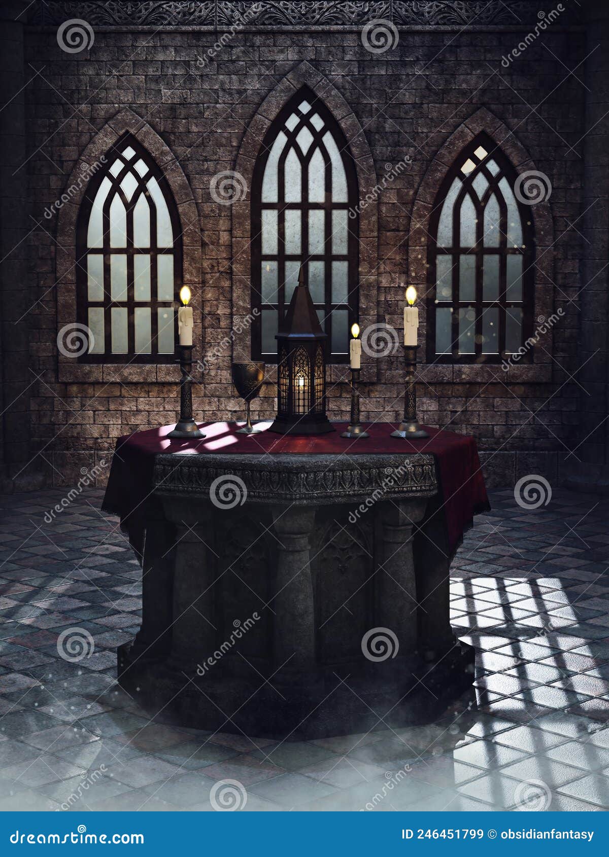 Fantasy Altar In The Forest Stock Image | CartoonDealer.com #48465109