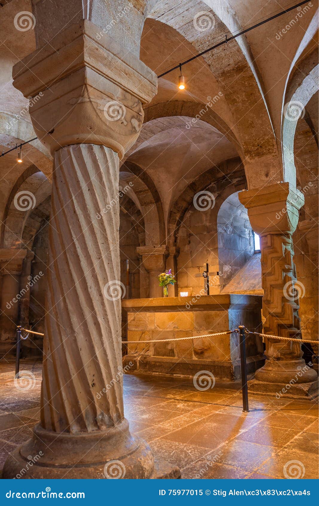 Altar In Crypt Of Lund Cathedral Royalty-Free Stock Photography ...