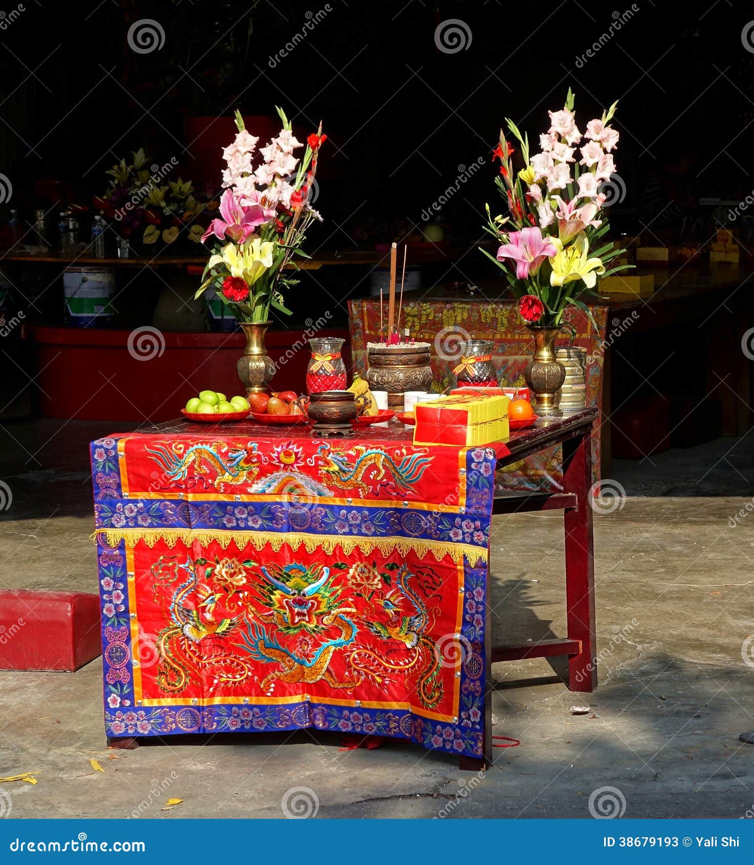 Altar Em Um Templo Em Taiwan Imagem de Stock - Imagem de budismo ...