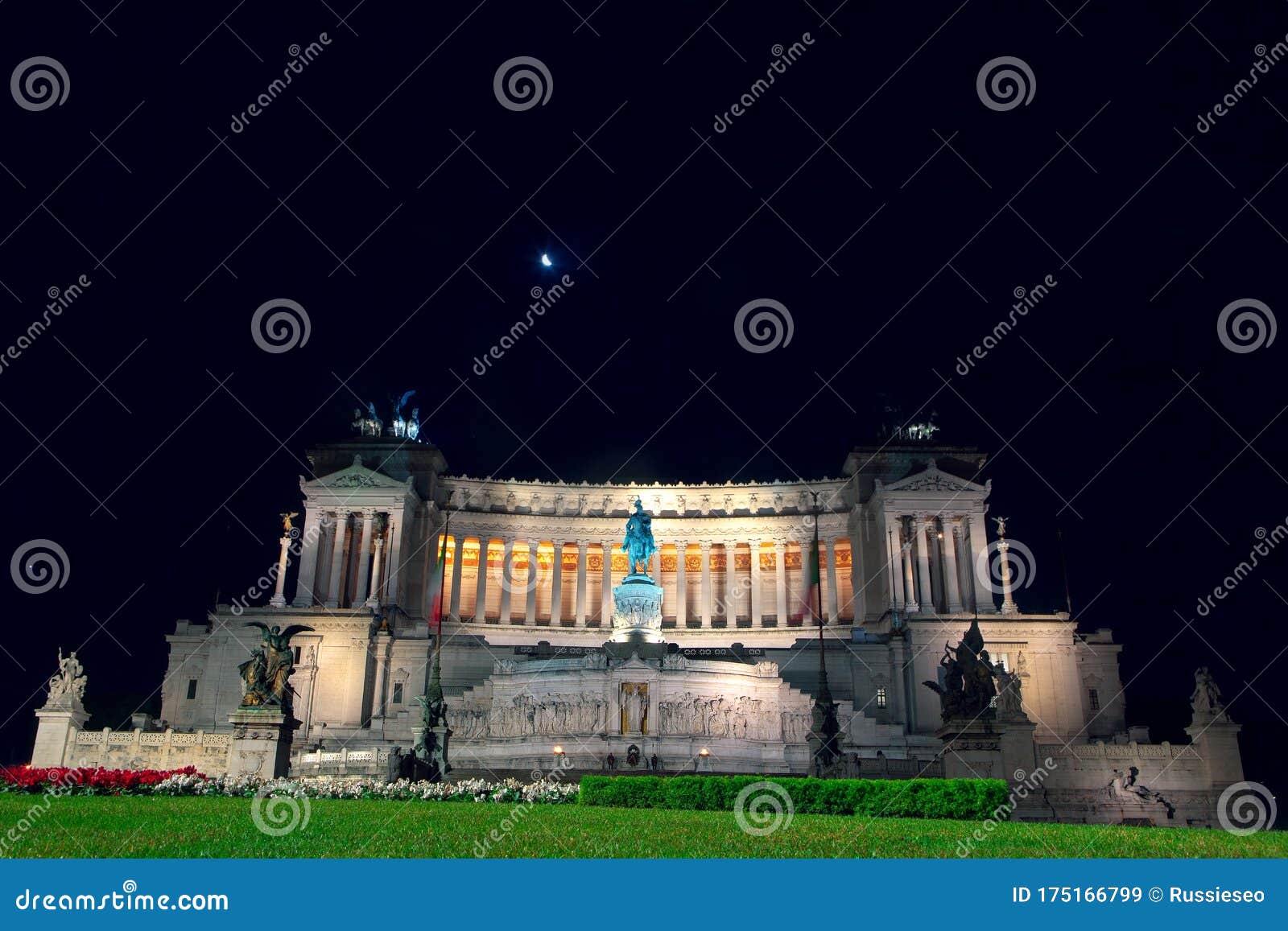 Altar of the Fatherland stock image. Image of italy - 175166799