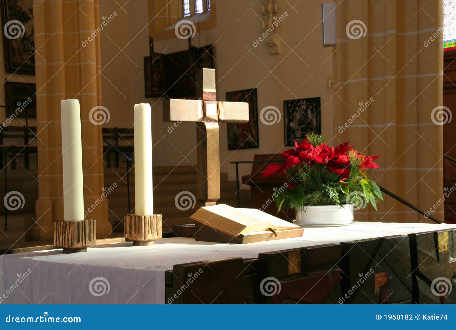 Altar in a german church stock photo. Image of single - 1950182