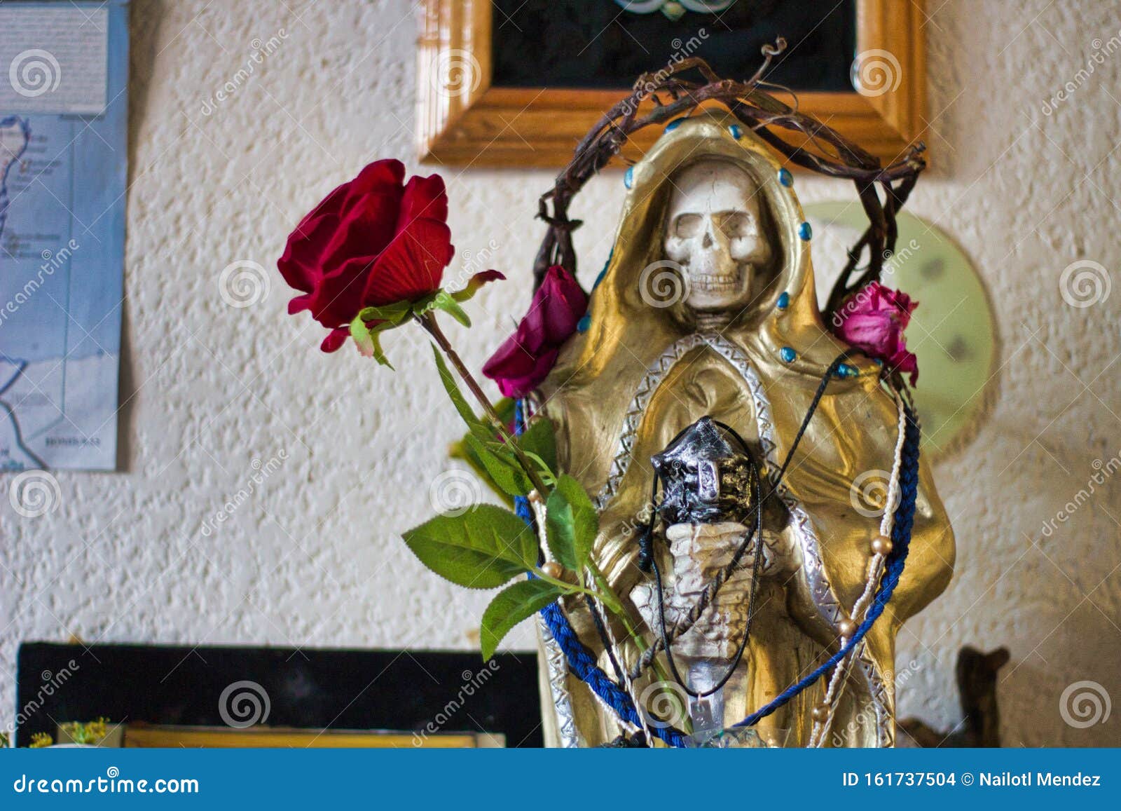 Altar of the Holy Death,Latin American Stock Photo - Image of horror ...