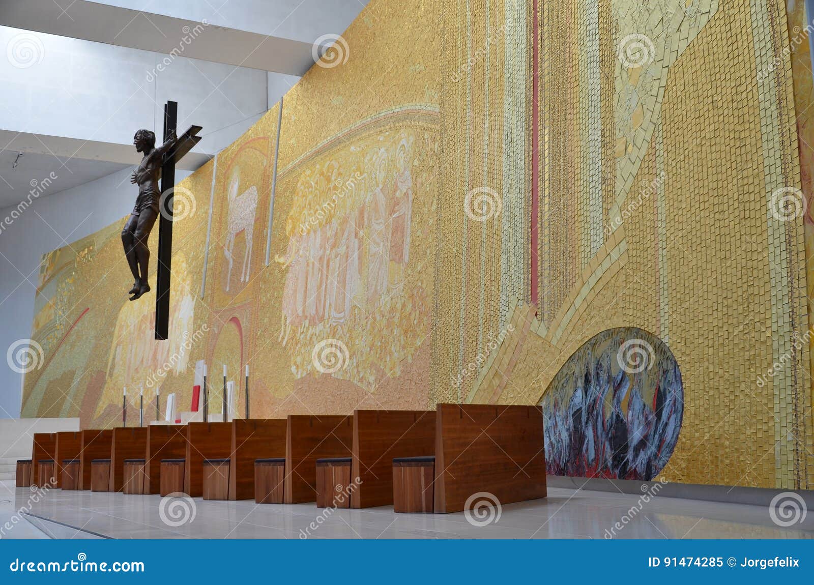 The Altar Inside the New Basilica of Fatima Editorial Image - Image of ...