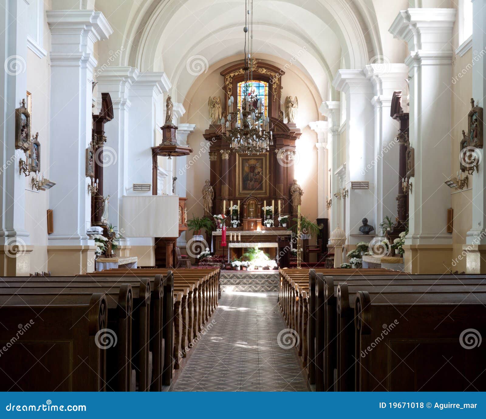 The Altar of the Old Church Stock Photo - Image of monastery, interior ...