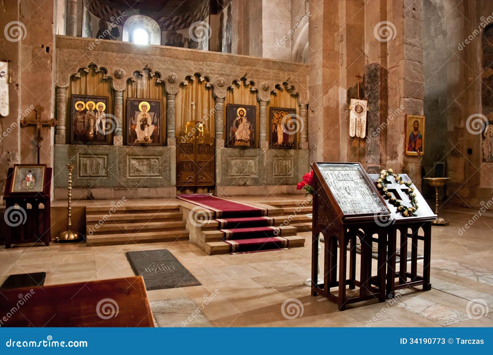 Altar in the Old Historic Church Stock Image - Image of building ...