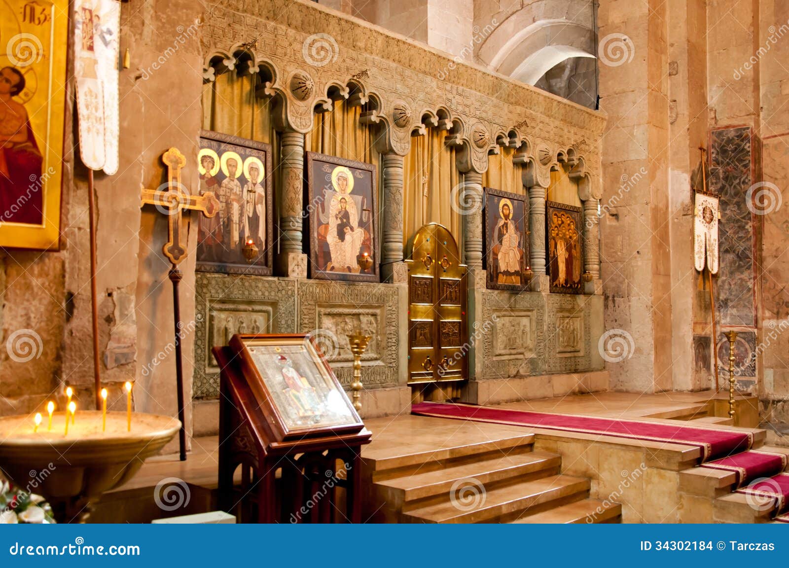 Altar in the Old Historic Church Stock Photo - Image of church ...