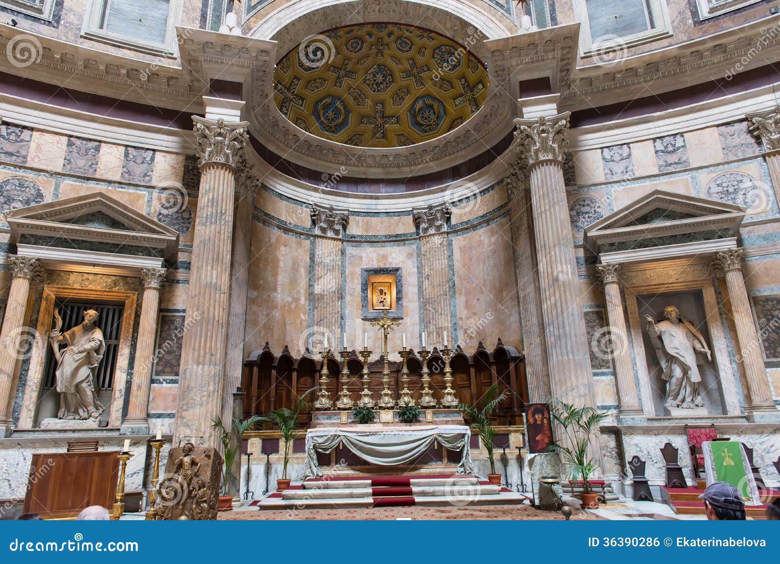 Altar of Pantheon in Rome stock photo. Image of ancient - 36390286