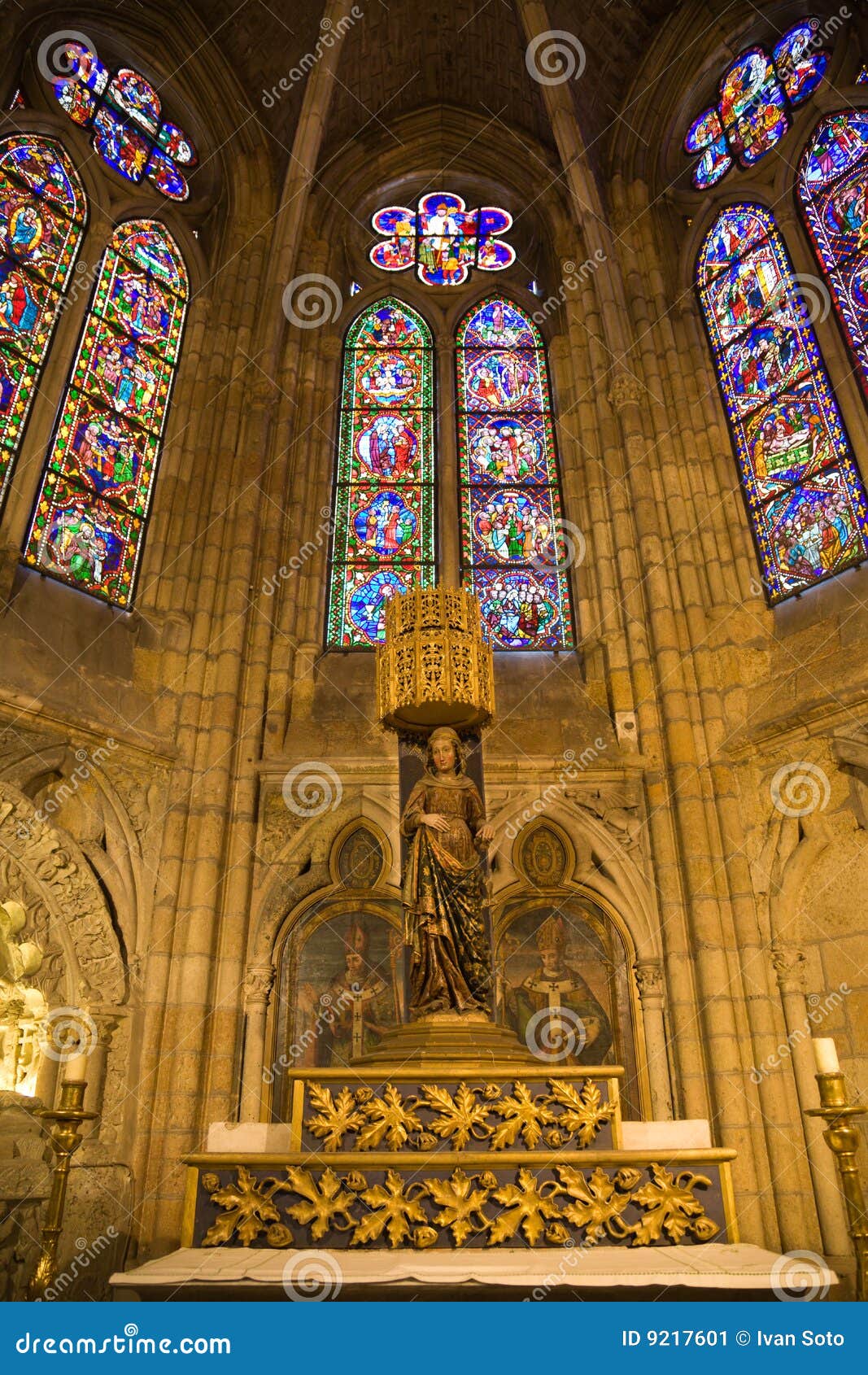 Altar and Stained glass stock image. Image of christianity - 9217601