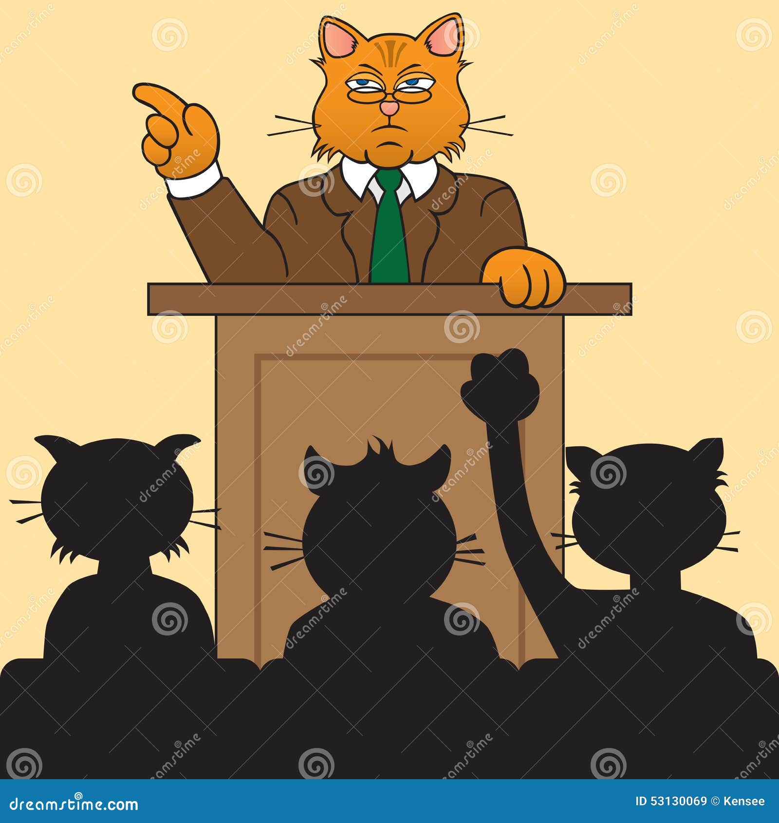 Altavoz del gato ilustración del vector. Ilustración de impaciente ...