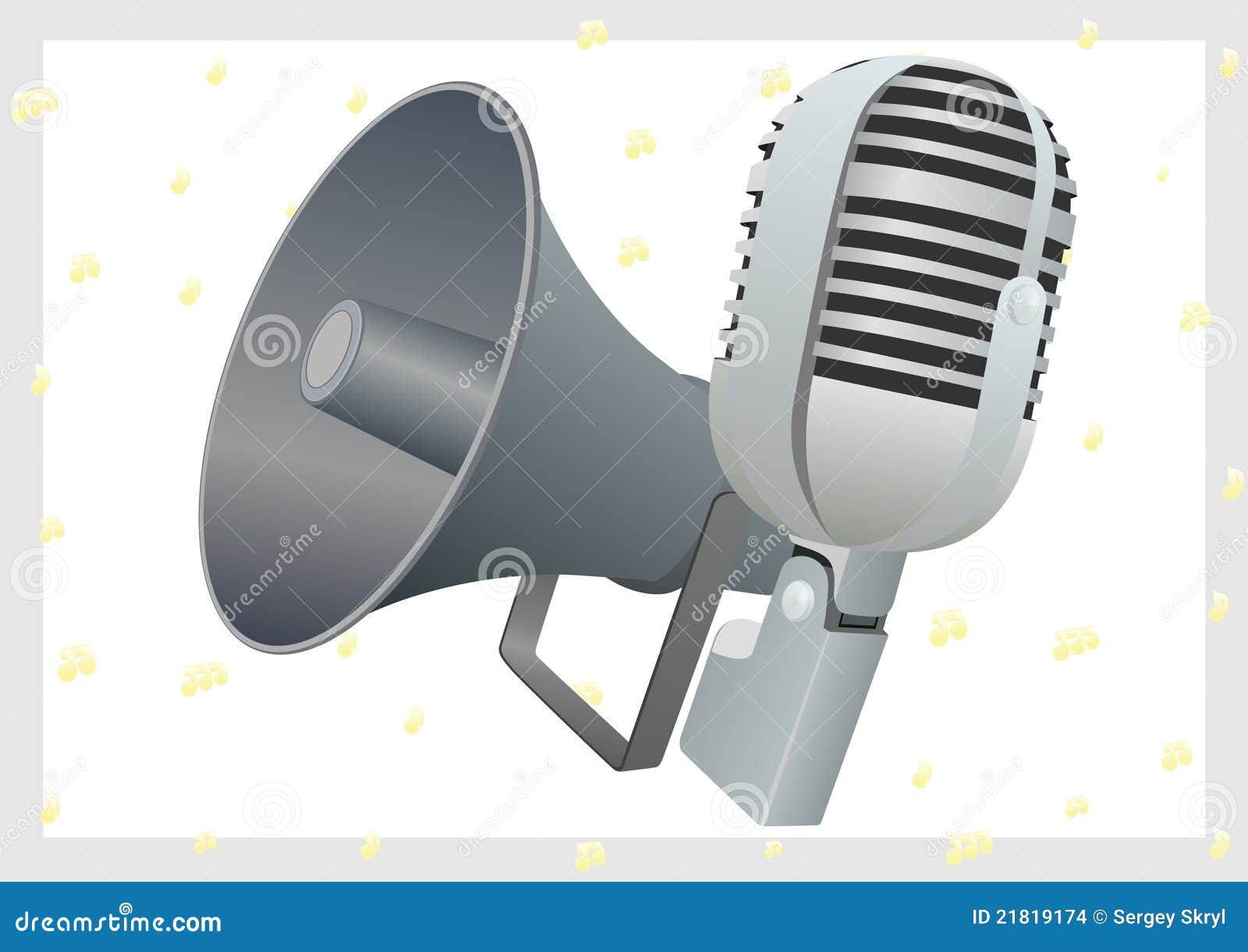 Altavoz y micrófono ilustración del vector. Ilustración de bisagra ...