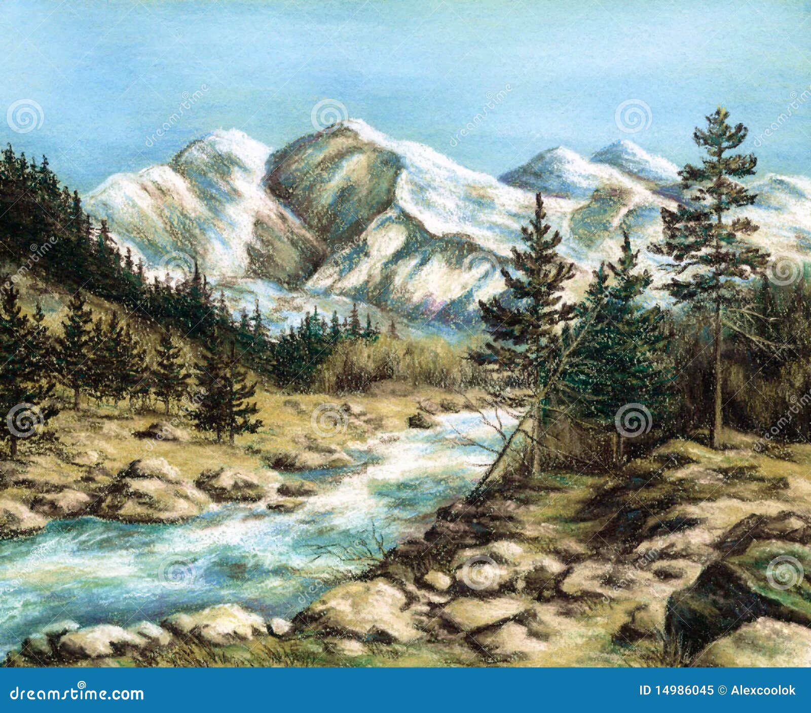The Altay landscape stock illustration. Illustration of hill - 14986045