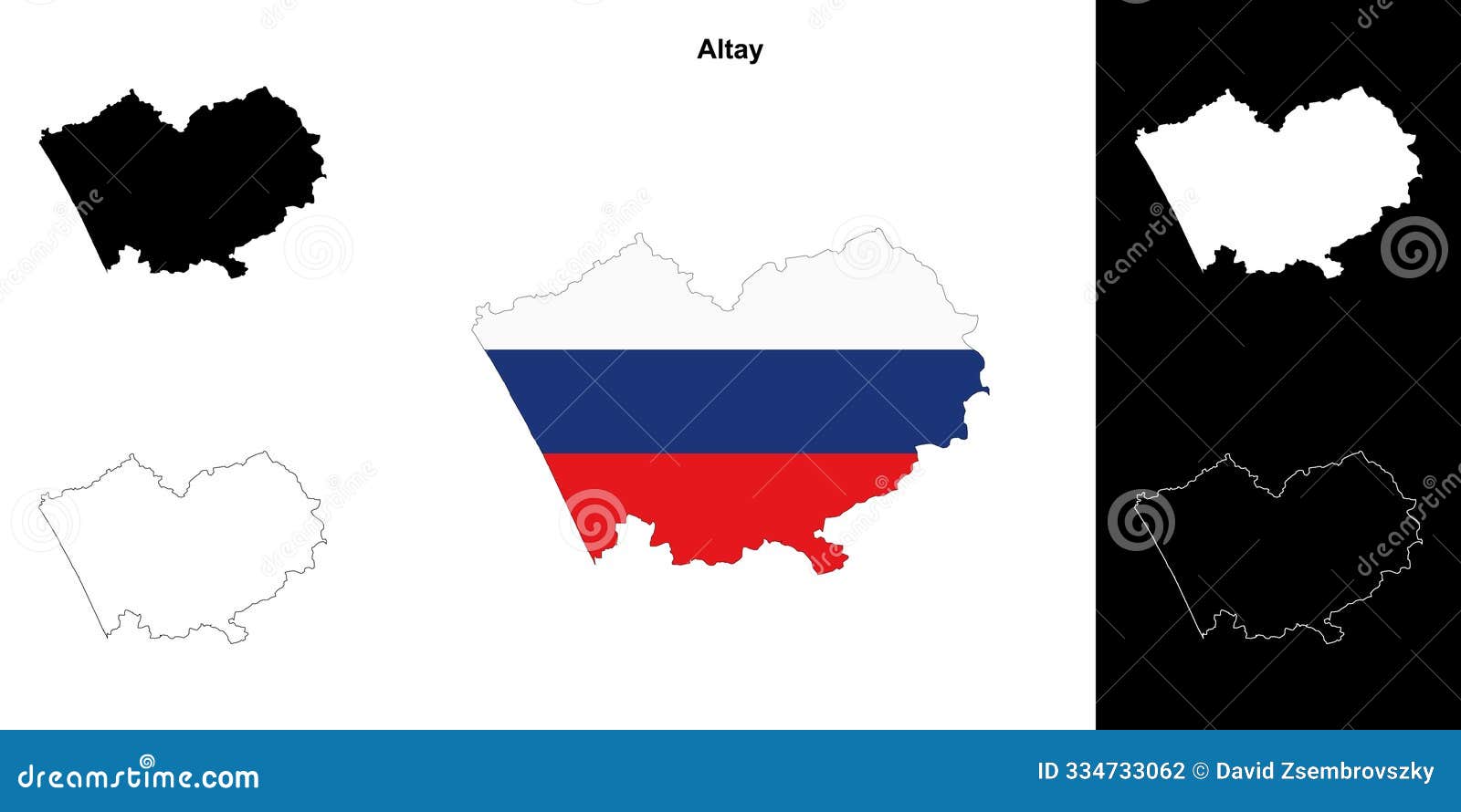 Altay outline map stock vector. Illustration of shape - 334733062