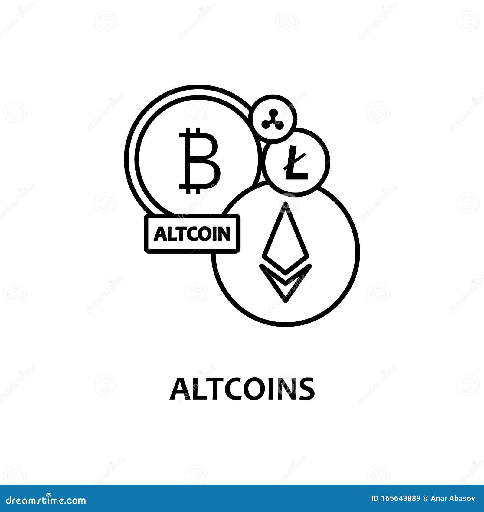 Altcoins Icon with Name. Element of Crypto Currency for Mobile Concept ...